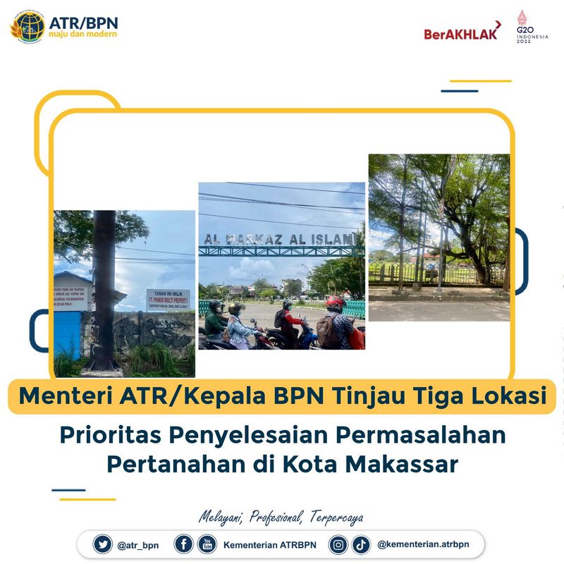 Menteri ATR/Kepala BPN Tinjau Tiga Lokasi Prioritas Penyelesaian ... Menteri ATR/Kepala BPN Tinjau Tiga Lokasi Prioritas Penyelesaian ...